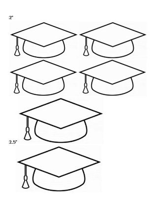 Grad Cap Royal Icing Transfer Sheet - Etsy