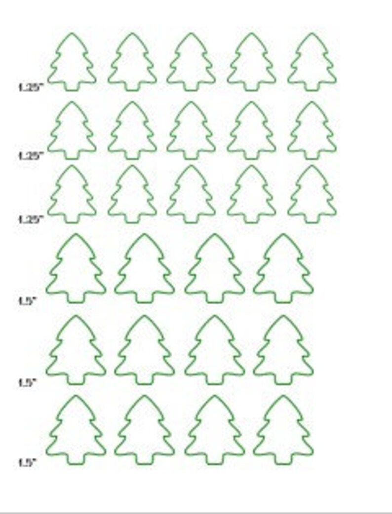 Christmas Tree Royal Icing Transfer Sheet - Etsy