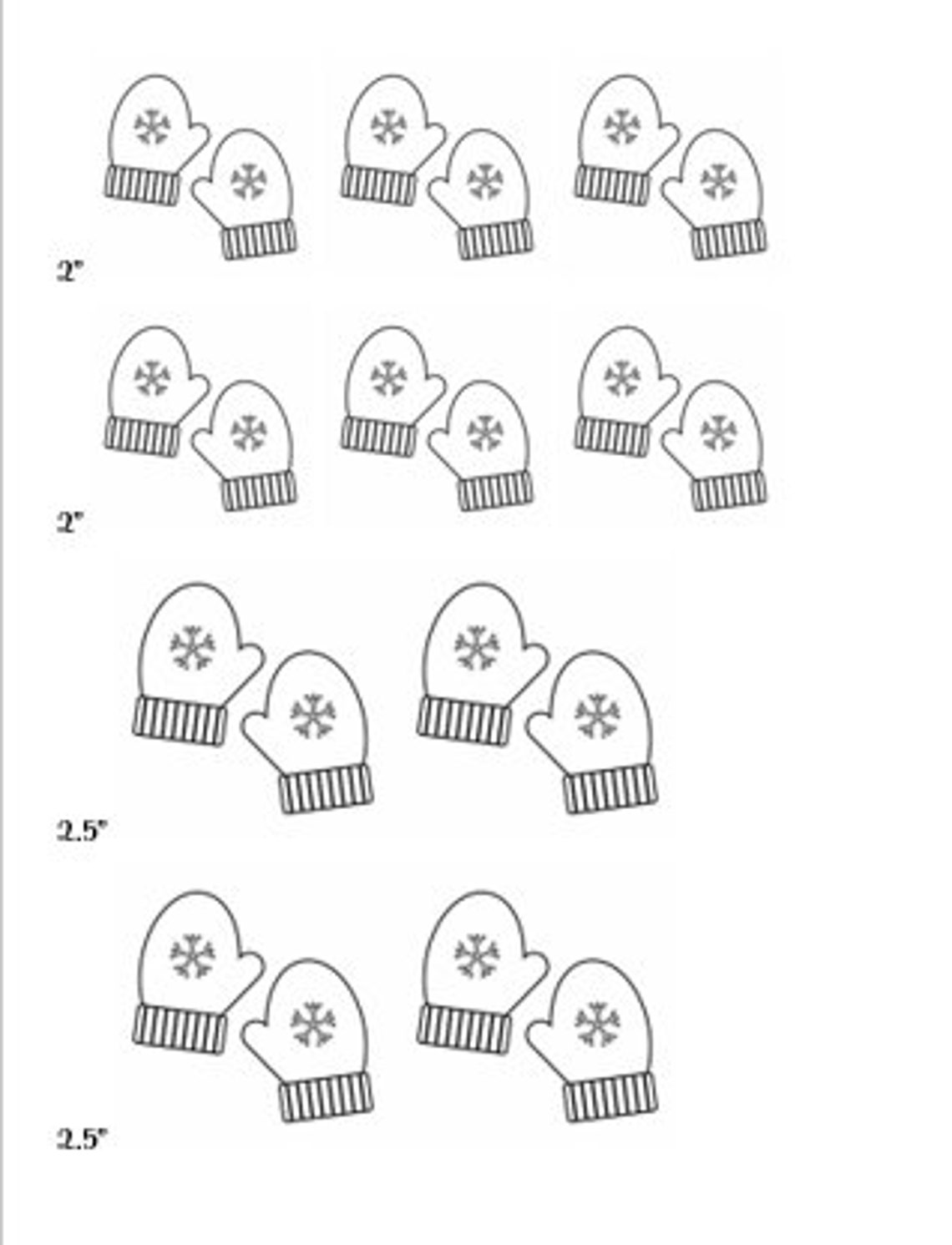 Mittens Royal Icing Transfer Sheet - Etsy