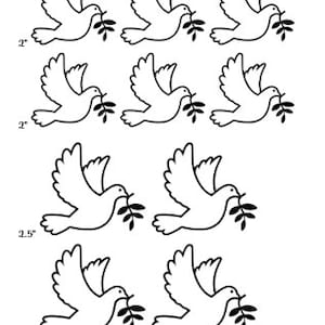 Dove Royal Icing Transfer Sheet - Etsy
