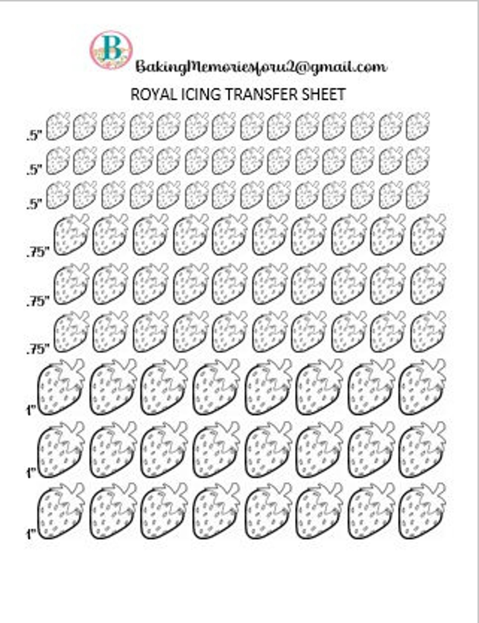 Strawberry Royal Icing Transfer Sheet - Etsy