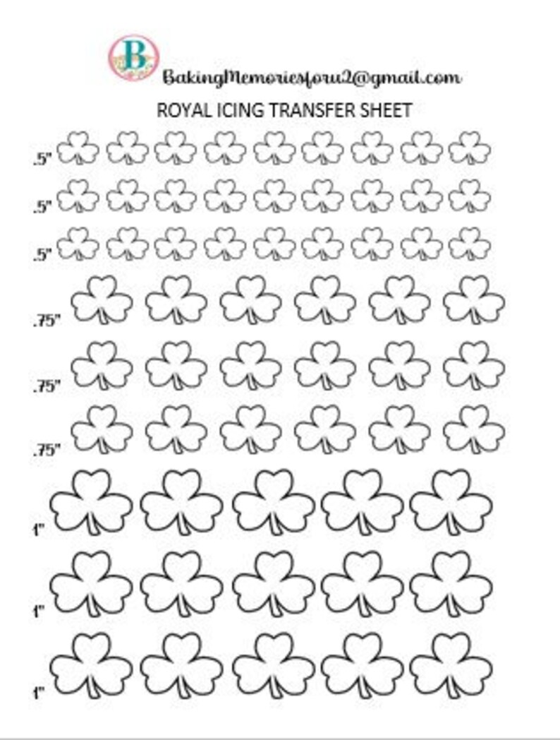 Shamrock Royal Icing Transfer Sheet - Etsy