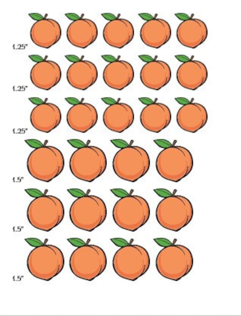 Peach Royal Icing Transfer Sheet - Etsy