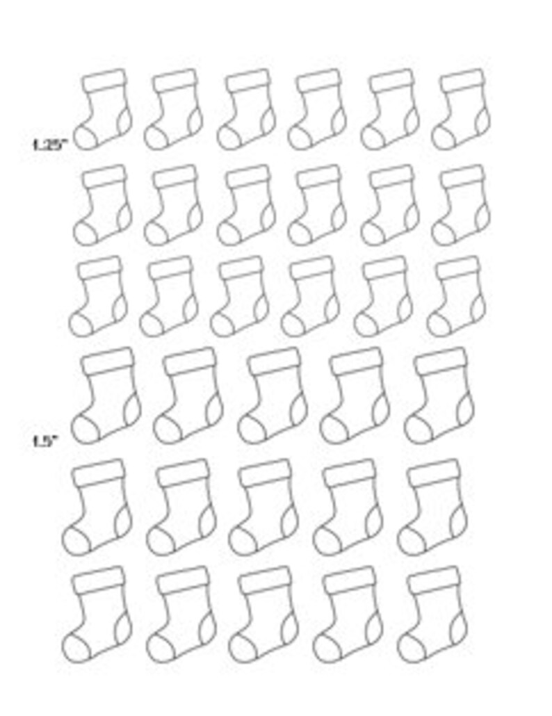 Stocking Royal Icing Transfer Sheet - Etsy