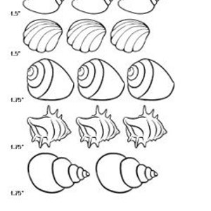 Seashell Royal Icing Transfer Sheet - Etsy