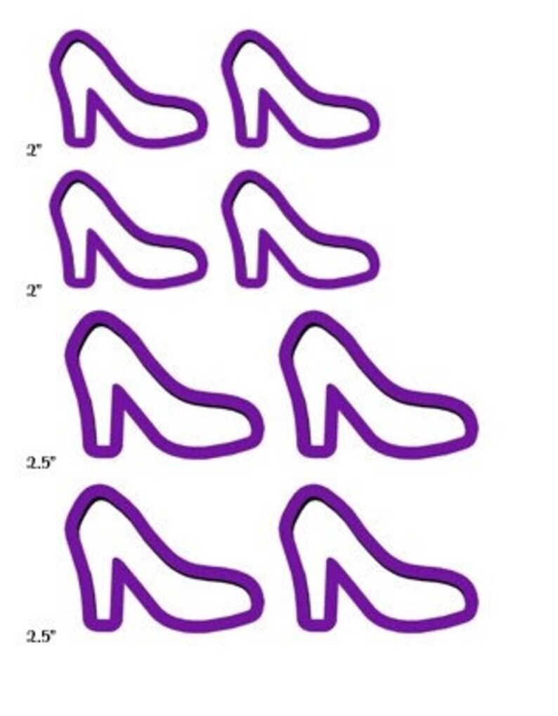 High Heel Royal Icing Transfer Sheet - Etsy