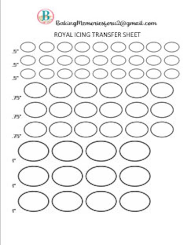 Oval Royal Icing Transfer Sheet - Etsy