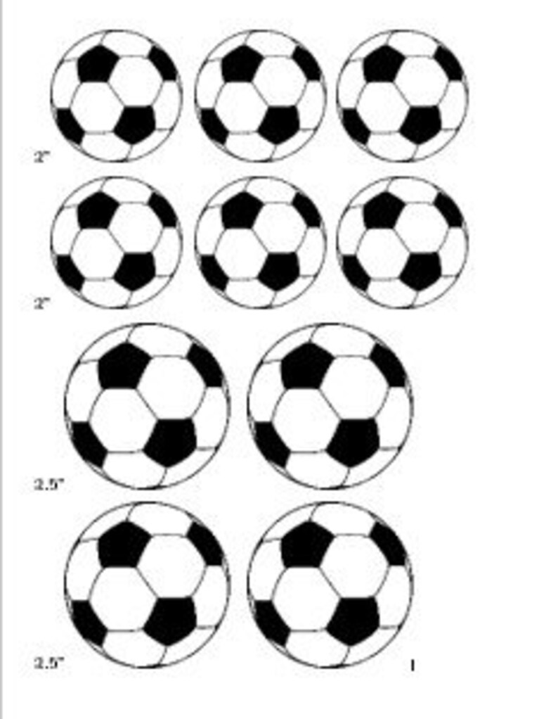 Soccer Ball Royal Icing Transfer Sheet - Etsy