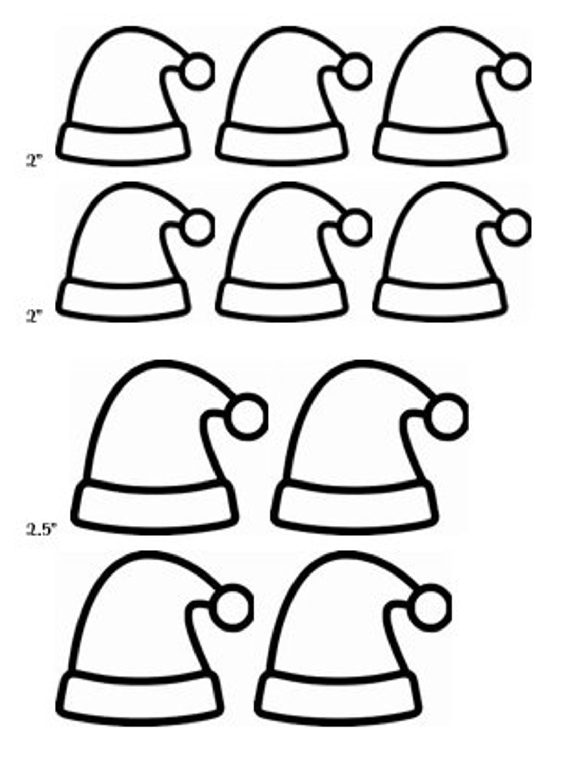 Santa Hat Royal Icing Transfer Sheet - Etsy