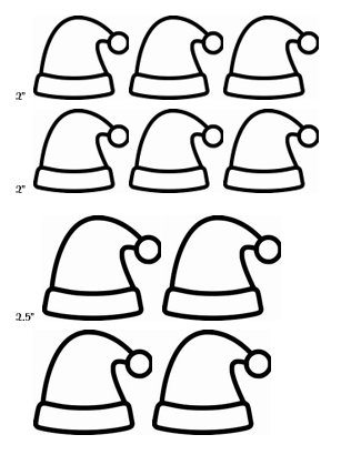 Santa Hat Royal Icing Transfer Sheet - Etsy