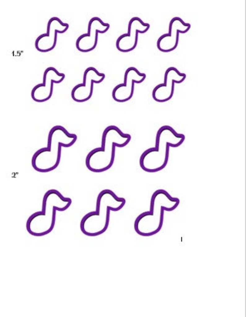 Music Note Royal Icing Transfer Sheet - Etsy