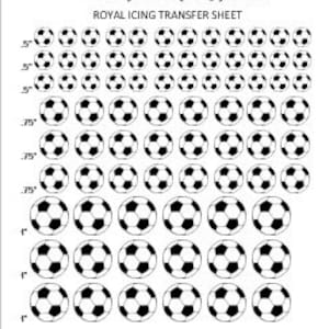 Soccer Ball Royal Icing Transfer Sheet - Etsy