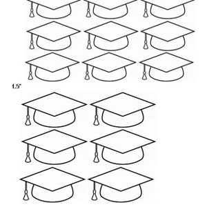 Grad Cap Royal Icing Transfer Sheet - Etsy