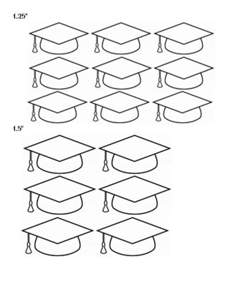 Grad Cap Royal Icing Transfer Sheet - Etsy