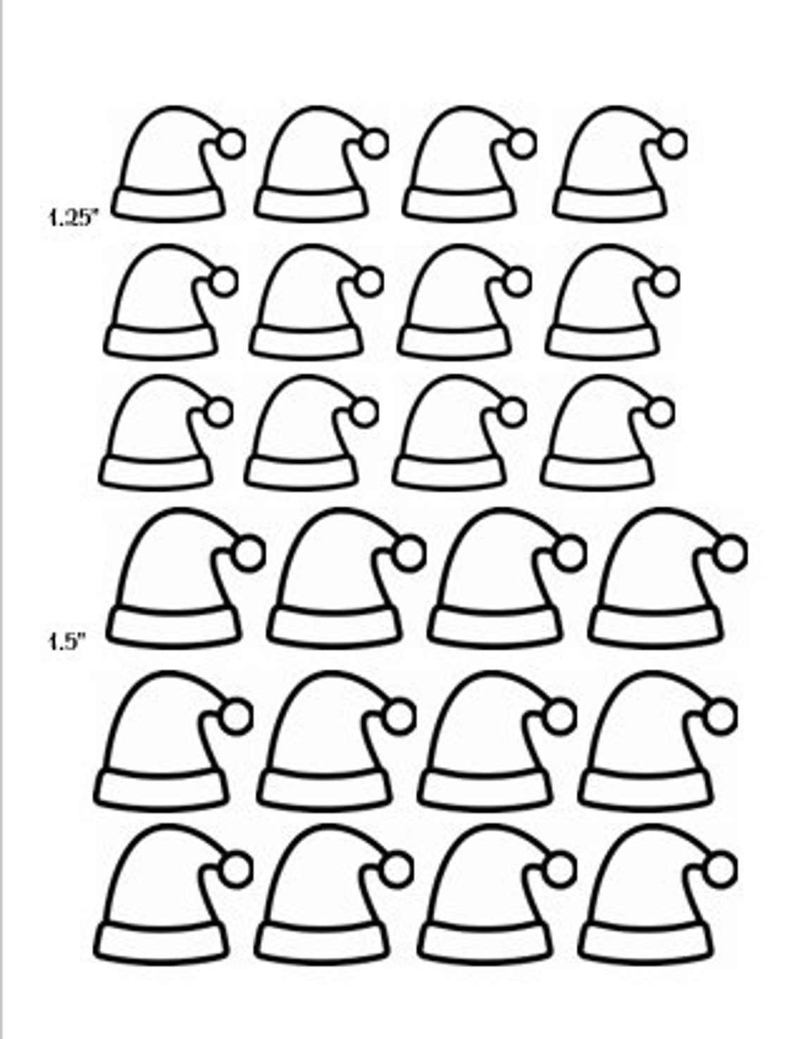 Santa Hat Royal Icing Transfer Sheet - Etsy