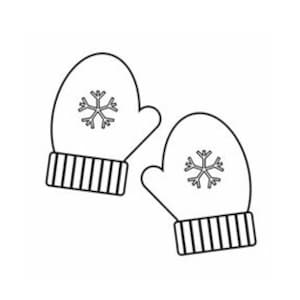 Mittens Royal Icing Transfer Sheet - Etsy