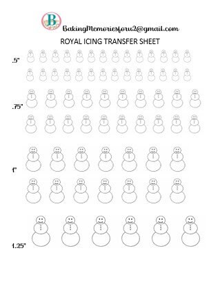Snowman Royal Icing Transfer Sheet - Etsy