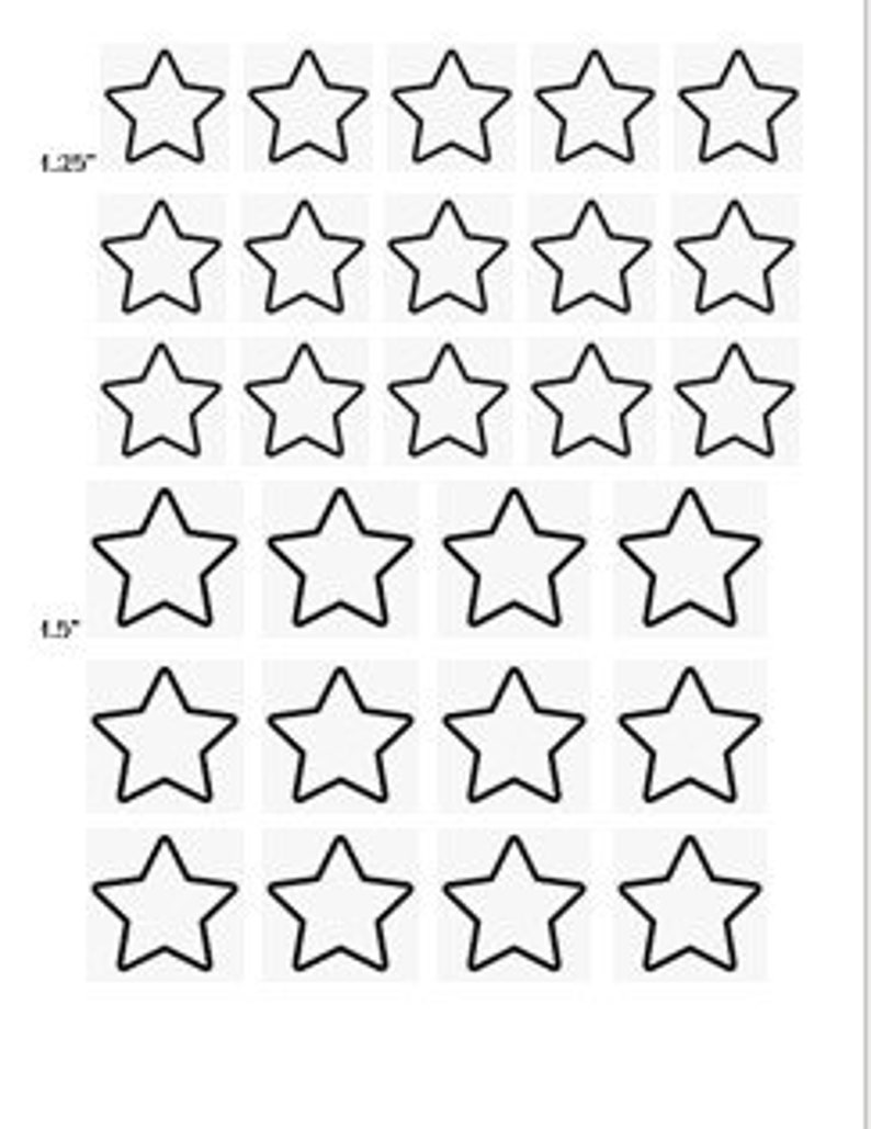 Star Royal Icing Transfer Sheet - Etsy