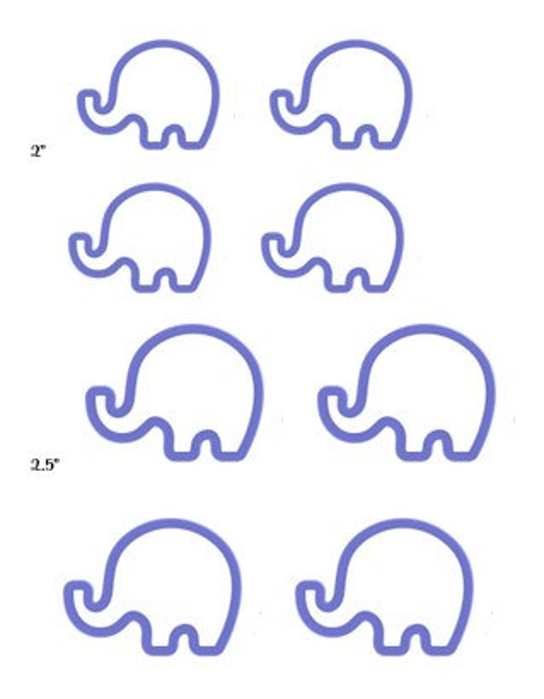 Baby Elephant Royal Icing Transfer Sheet - Etsy