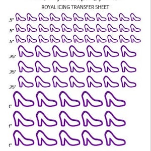 High Heel Royal Icing Transfer Sheet - Etsy