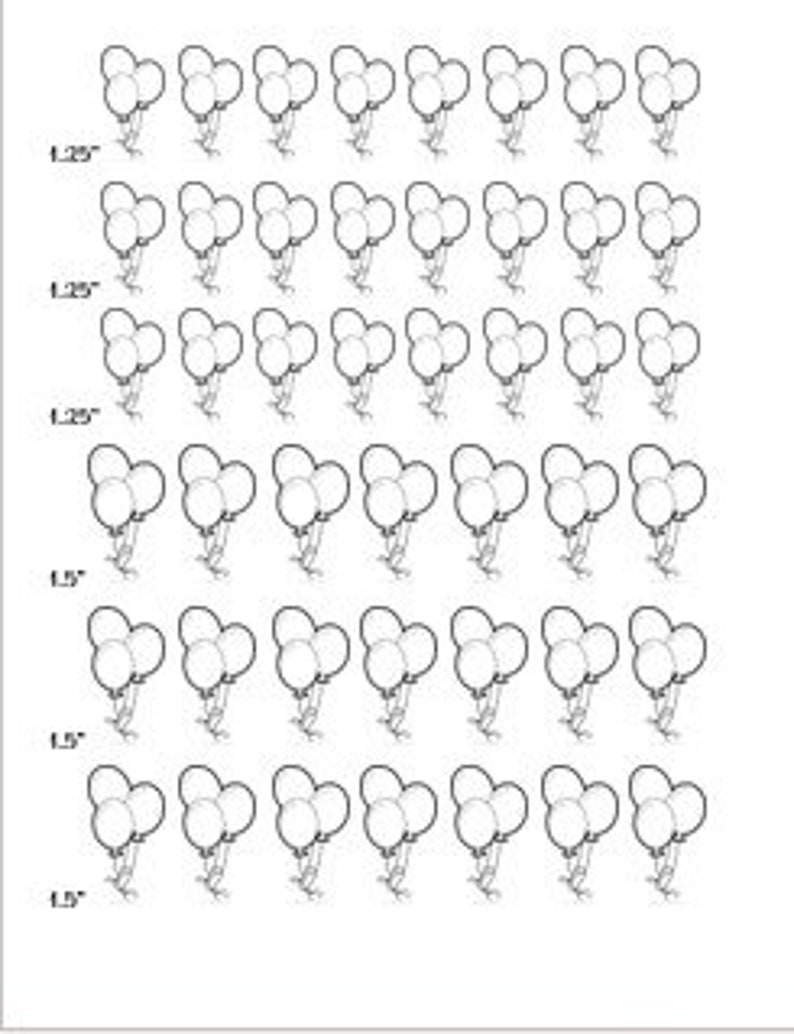 Balloons Royal Icing Transfer Sheet - Etsy