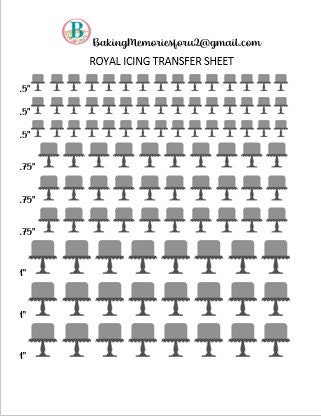 Cake on a Stand Royal Icing Transfer Sheet - Etsy
