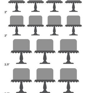 Cake on a Stand Royal Icing Transfer Sheet - Etsy