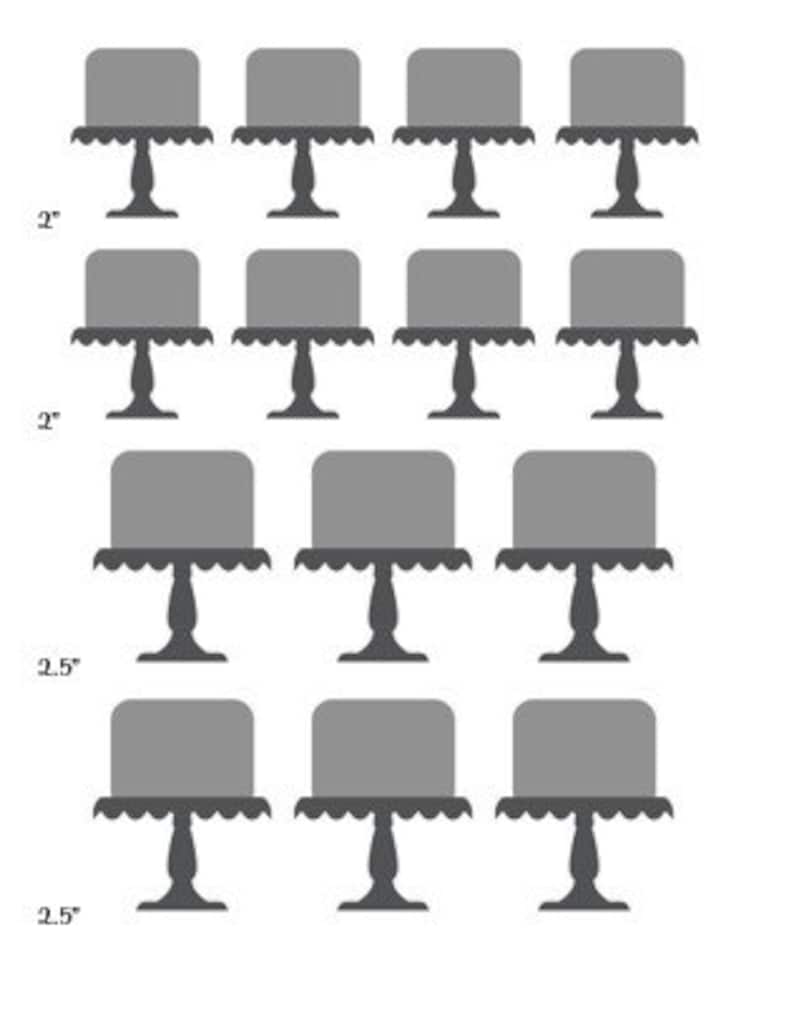 Cake on a Stand Royal Icing Transfer Sheet - Etsy