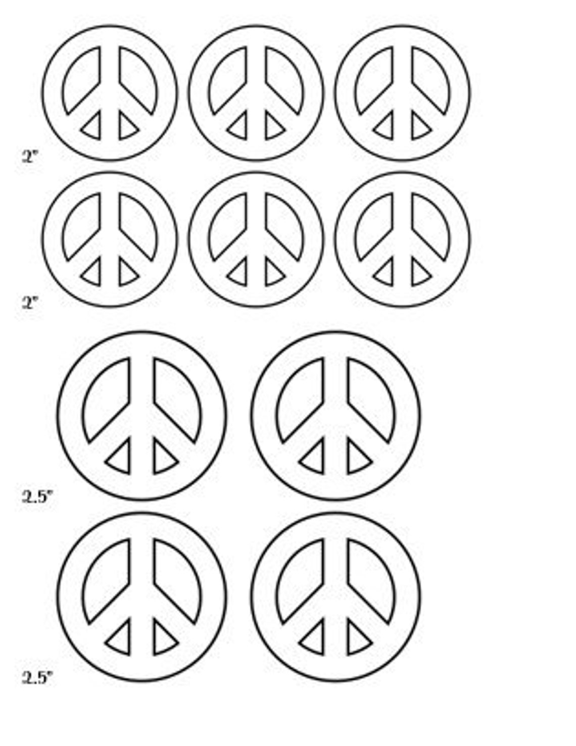 Peace Sign Royal Icing Transfer Sheet - Etsy
