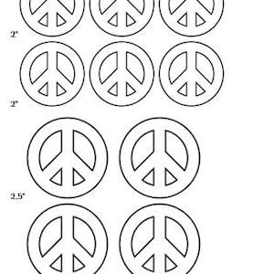 Peace Sign Royal Icing Transfer Sheet - Etsy