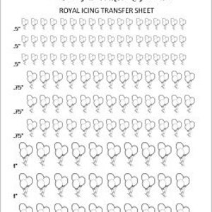 Balloons Royal Icing Transfer Sheet - Etsy