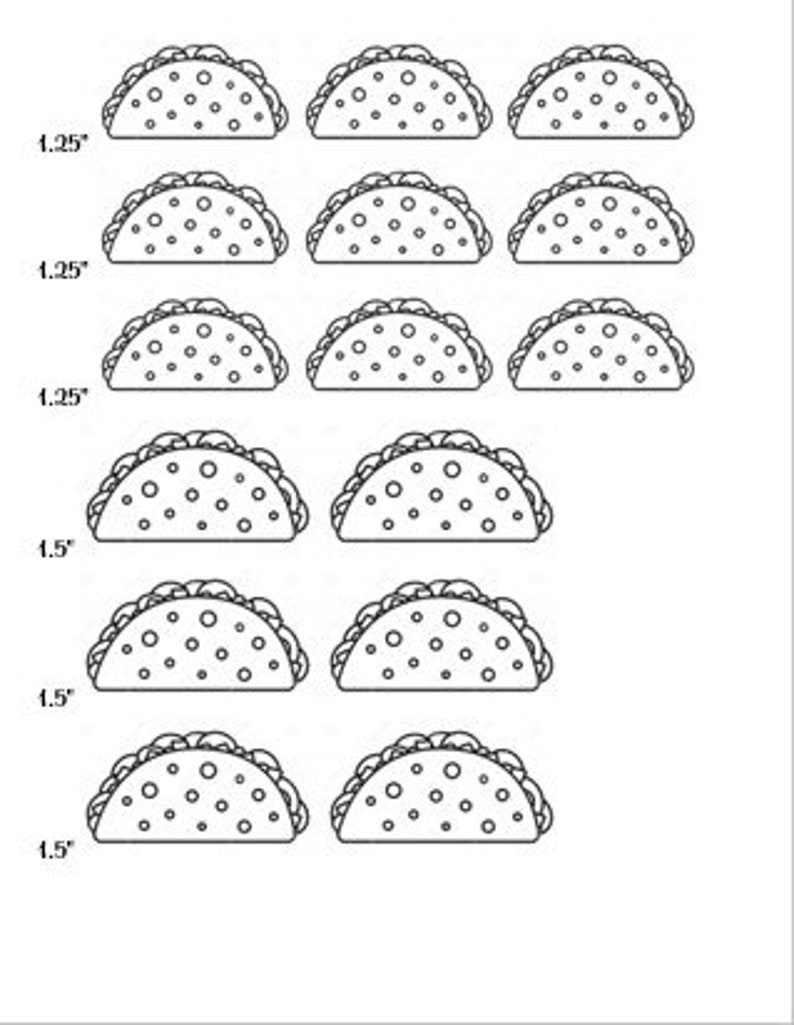 Taco Royal Icing Transfer Sheet - Etsy