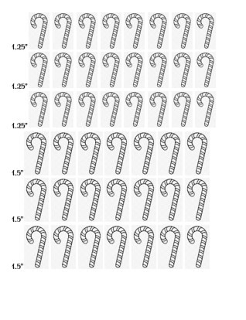 Candy Cane Royal Icing Transfer Sheet - Etsy