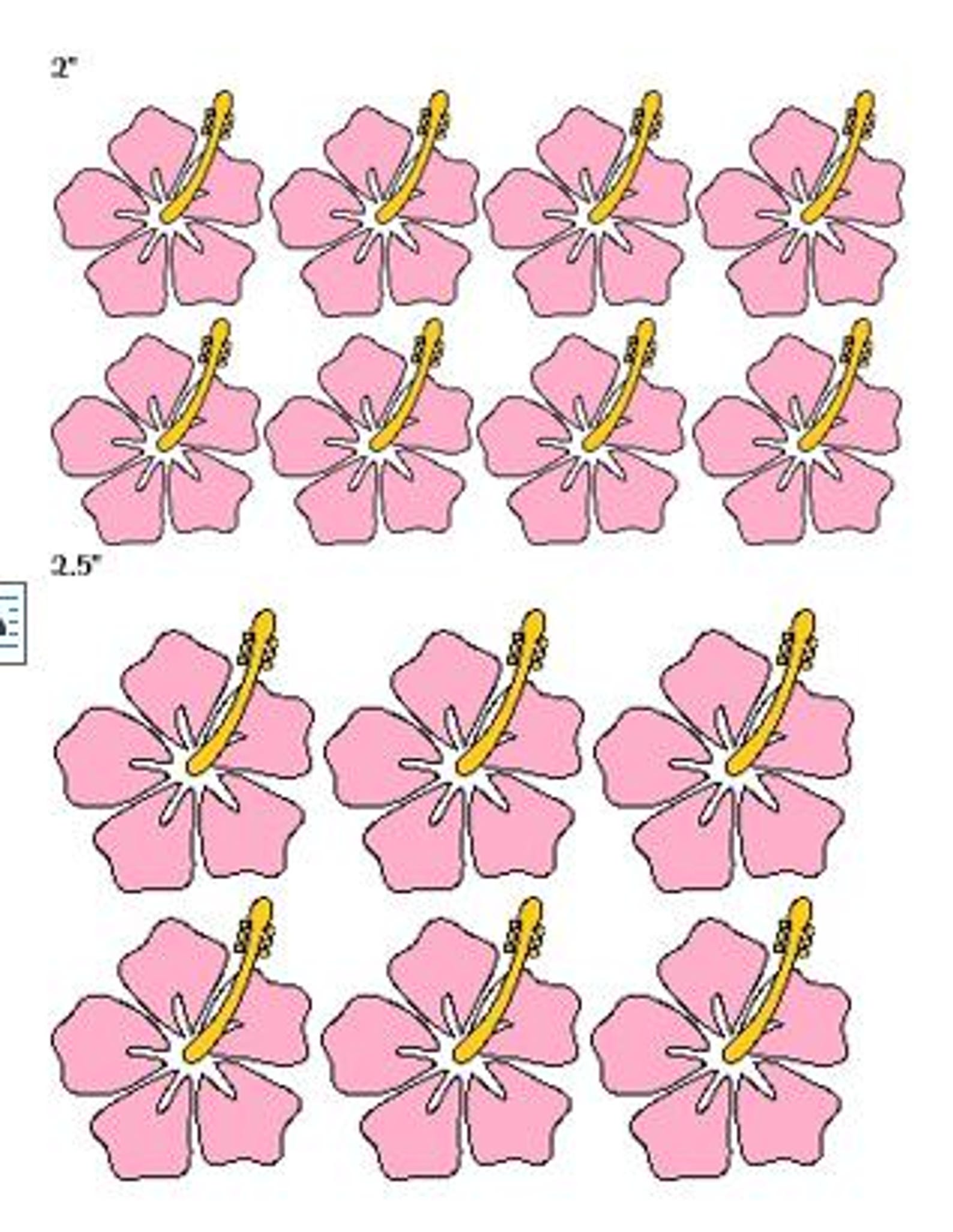 Hibiscus Flower Royal Icing Transfer Sheet - Etsy
