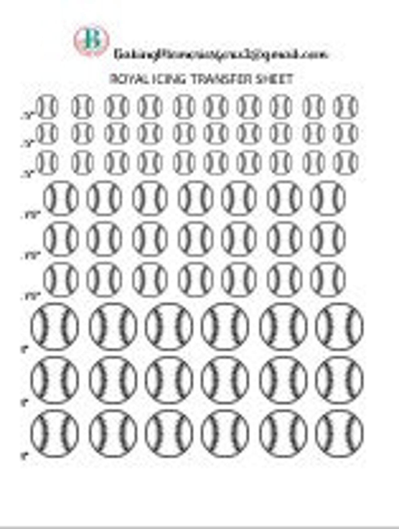 Baseball Royal Icing Transfer Sheet - Etsy