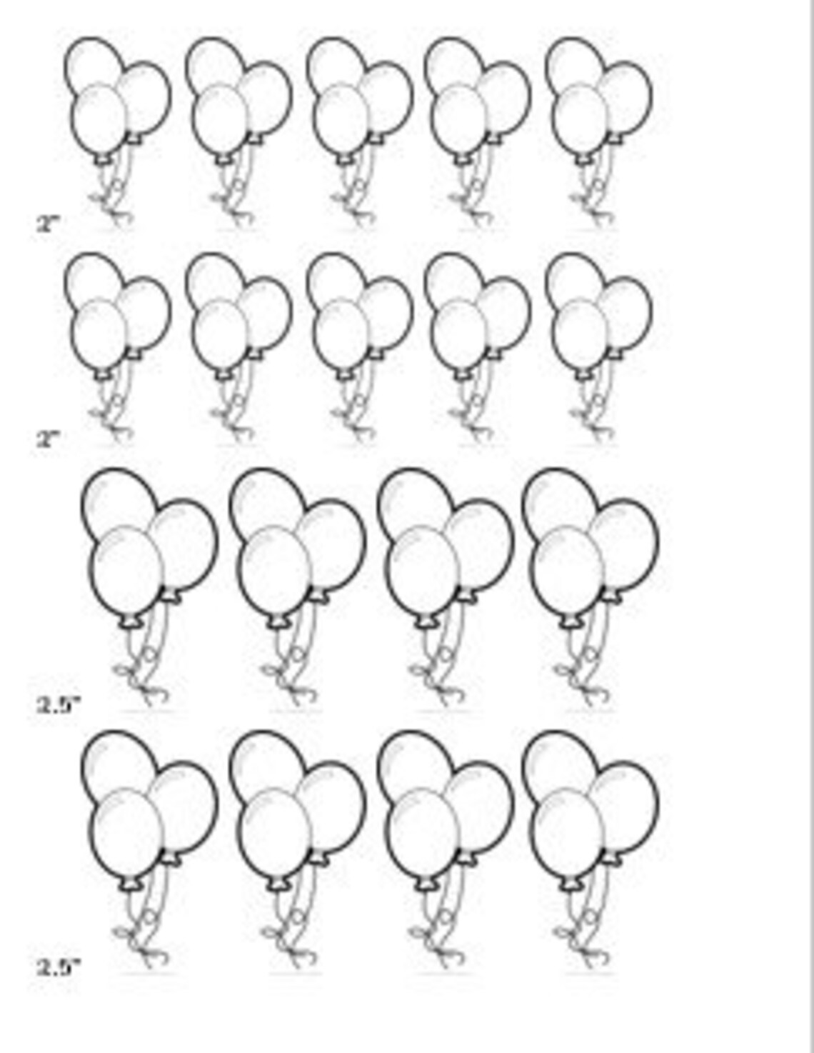 Balloons Royal Icing Transfer Sheet - Etsy