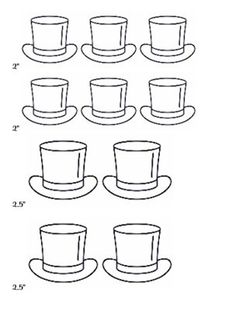 Top Hat Royal Icing Transfer Sheet - Etsy