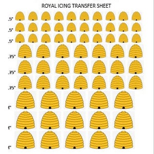 Bee Hive Royal Icing Transfer Sheet - Etsy