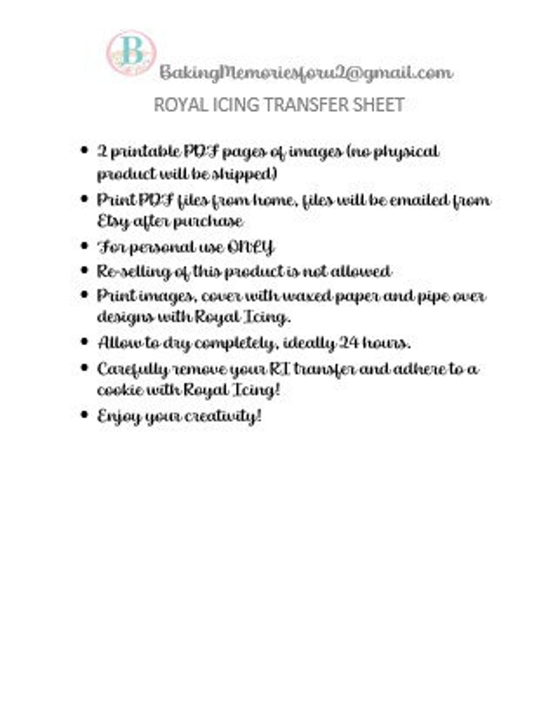 Circle Royal Icing Transfer Sheet - Etsy