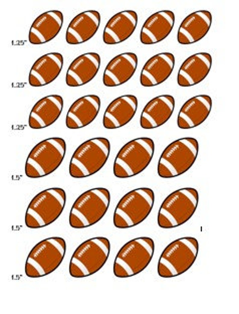 Football Royal Icing Transfer Sheet - Etsy