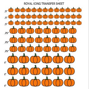 Pumpkin Royal Icing Transfer Sheet - Etsy