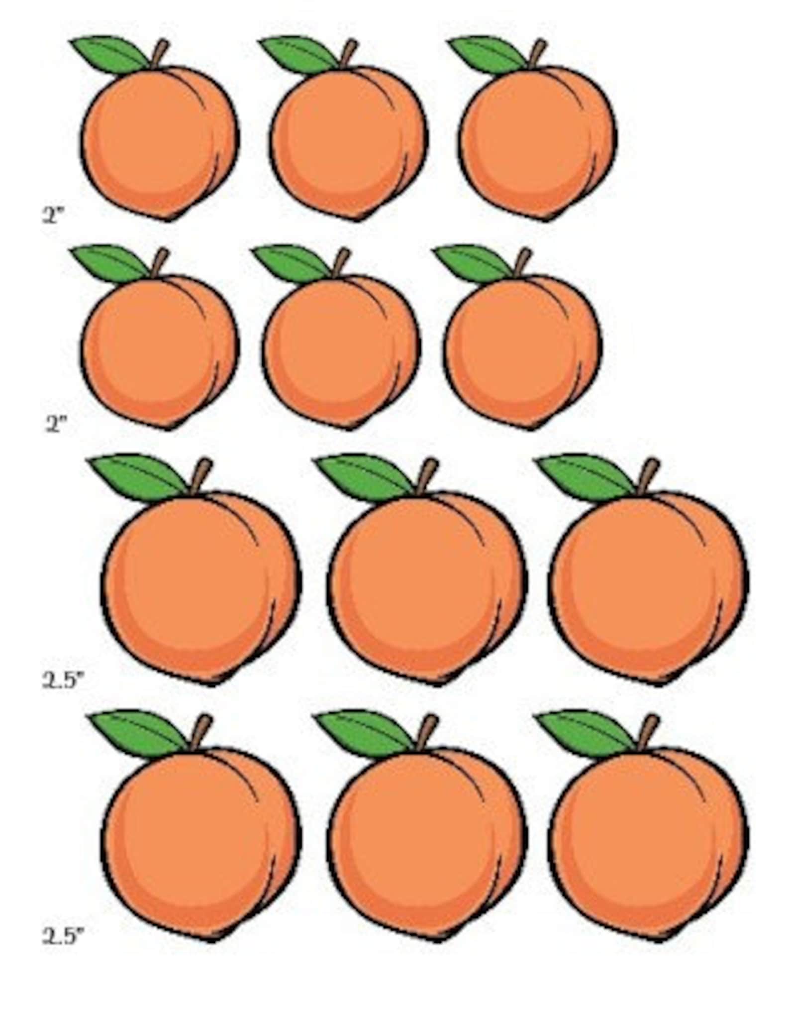 Peach Royal Icing Transfer Sheet - Etsy