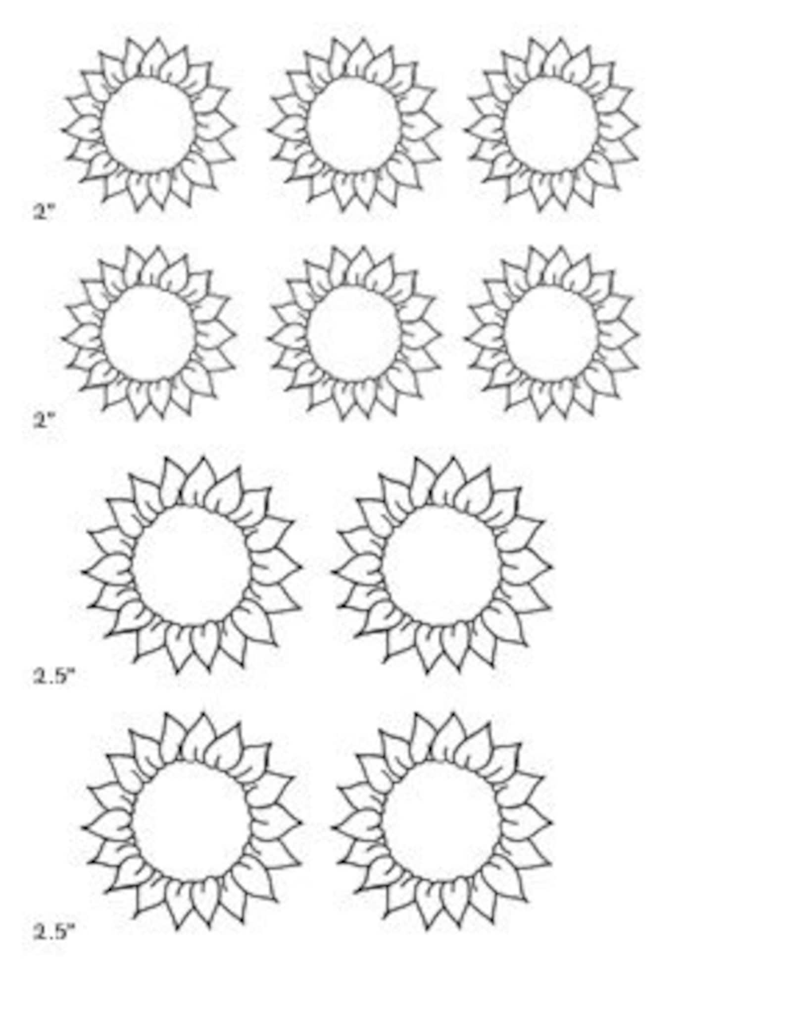 Sunflower Royal Icing Transfer Sheet - Etsy