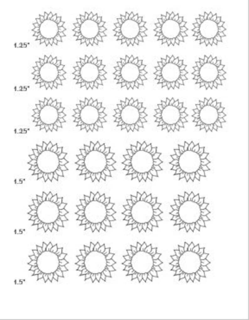 Sunflower Royal Icing Transfer Sheet - Etsy