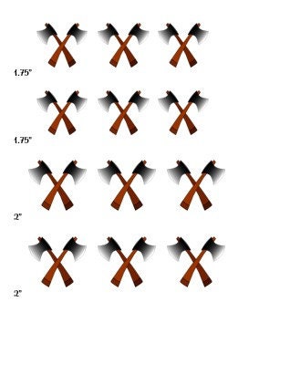 Axe Royal Icing Transfer Sheet - Etsy