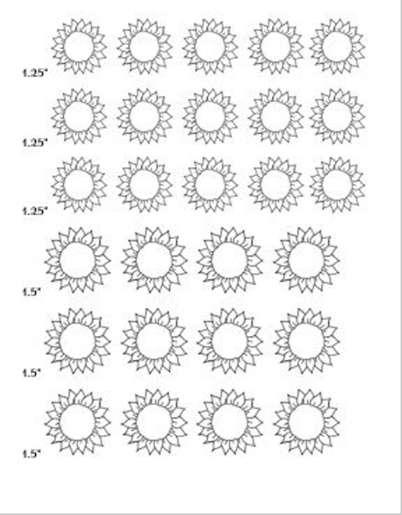 Sunflower Royal Icing Transfer Sheet - Etsy