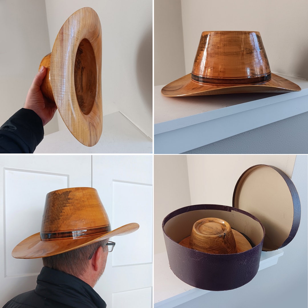 REAL Maple Lathe-turned Wood Hat -wearable Artisan Workpiece - Etsy