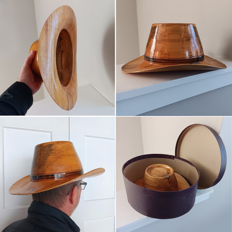 REAL Maple Lathe-turned Wood Hat -wearable Artisan Workpiece - Etsy