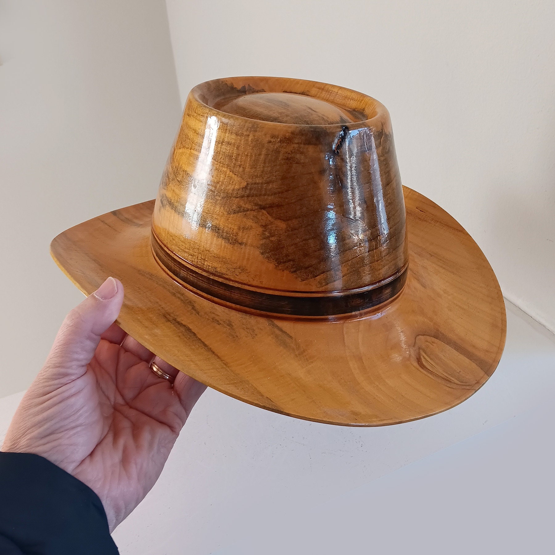 REAL Maple Lathe-turned Wood Hat -wearable Artisan Workpiece - Etsy