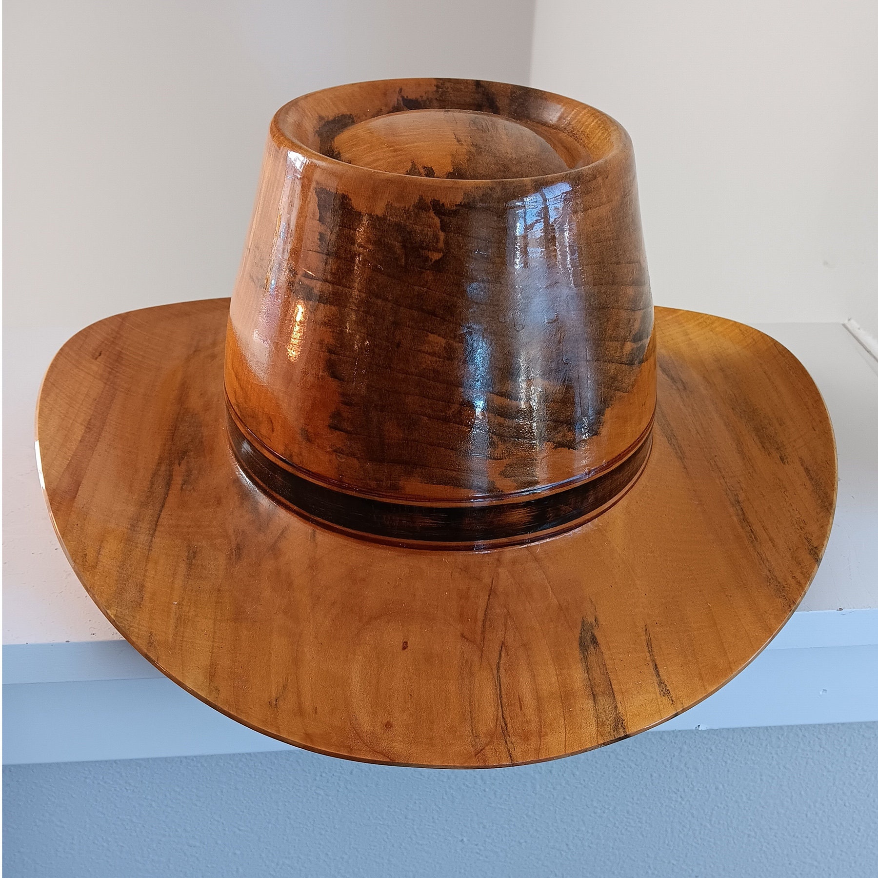 REAL Maple Lathe-turned Wood Hat -wearable Artisan Workpiece - Etsy